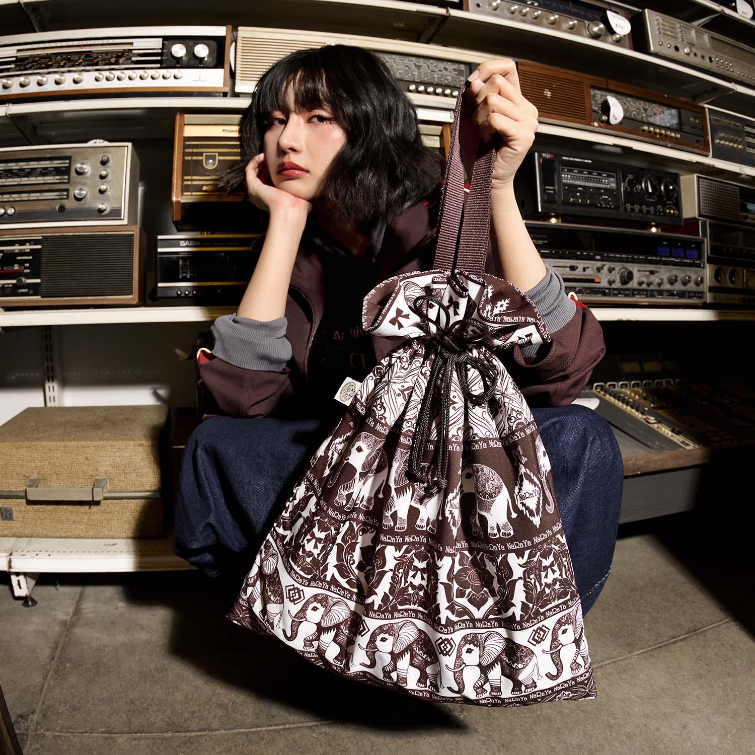 NaRaYa Chang Drawstring Tote Bag